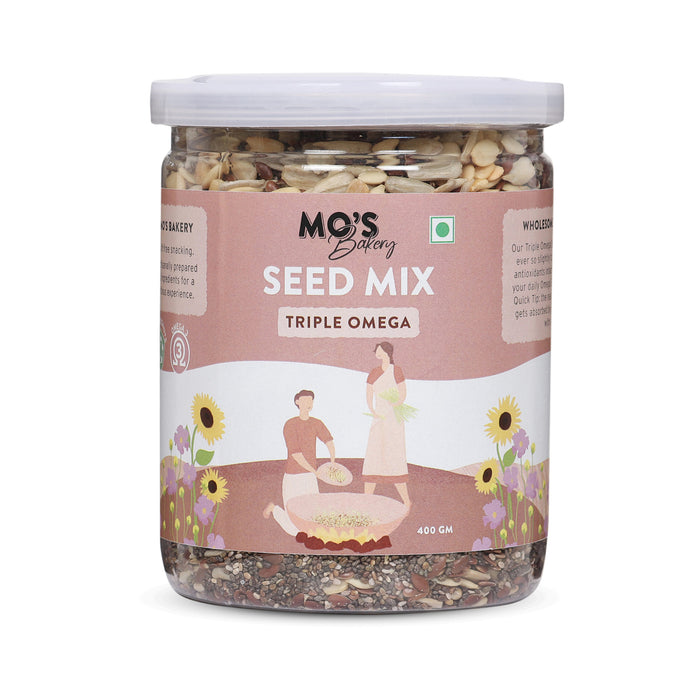 Mo's Triple Omega Seeds Mix 400 g | Rich in Good Fats | High Fiber | V ...