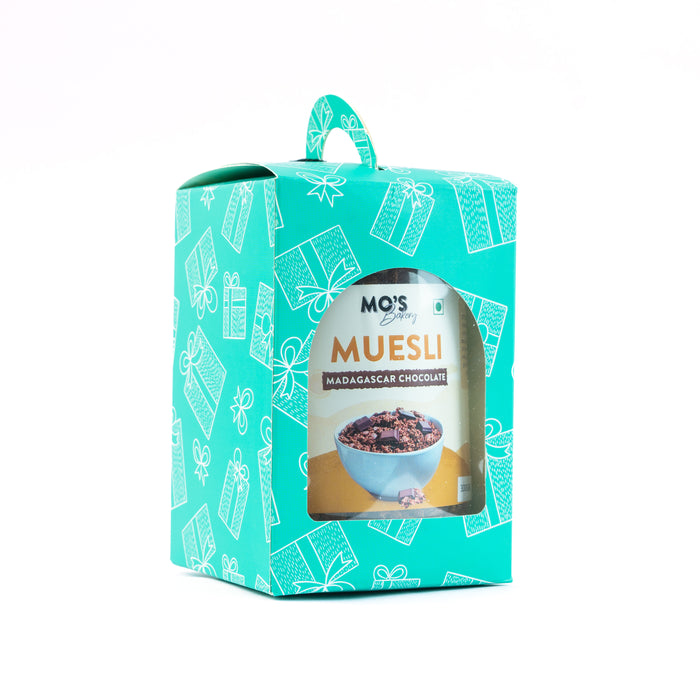 Premium Green Gift Box | Madagascar Chocolate Muesli — Mo's Bakery