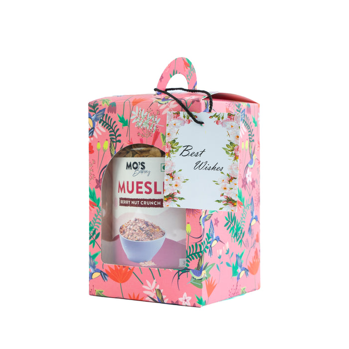 Premium Pink Gift Box| Berry Nut Crunch Muesli — Mo's Bakery